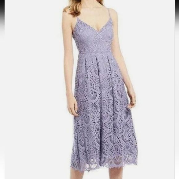 Gianni Bini | Dresses | Gianni Bini Lavender Lace Embroidered Midi ...